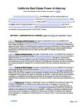 Free California Limited Special Power Of Attorney Form Pdf Word