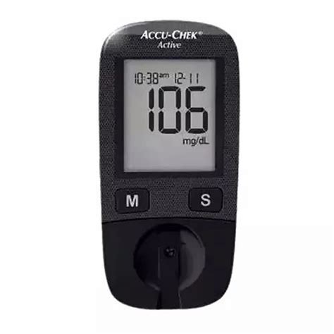 Accu Chek Active Glucometer Machine With 10 Pieces Test Strips And 10