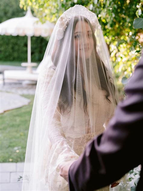 Kat Dennings Elegant Wintry Garden Wedding