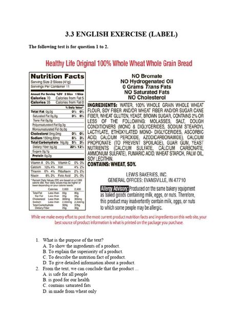 33 Label Exercise Class 9 Pjj Pdf Milk Carbohydrates