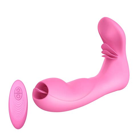 wearable panty vibrators for women tongue licking soft silicone
