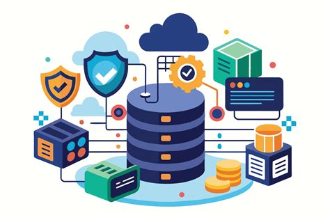 Illustration Depicting A Secure Cloud Database System With Integrated Security And Monitoring