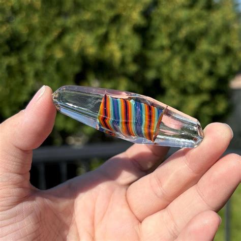 Rainbow Vortex Glass Crystal Etsy
