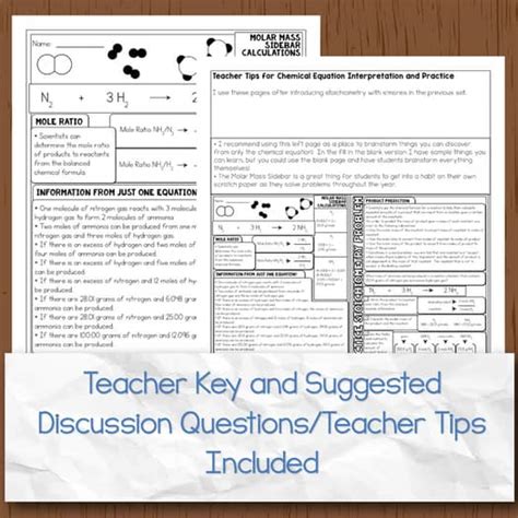 Stoichiometry Mass Mole Chemistry Doodle Diagrams By Science With Mrs Lau