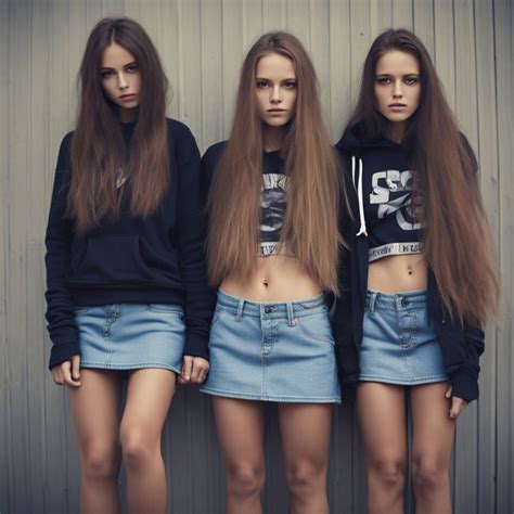 Girls In Tiny Denim Micro Mini Skirts Super Long By Halve123 On Deviantart