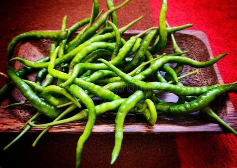 Green Chilies Produced By Indonesian Agriculture As A Very Delicious