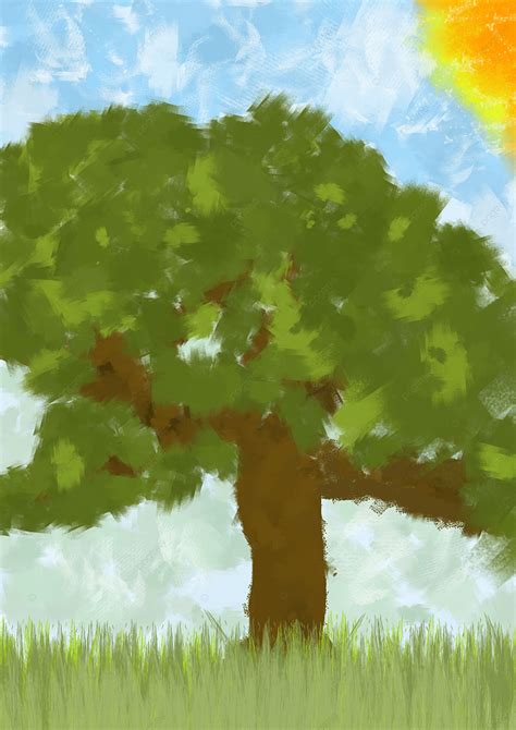 Pastel Drawing Tree Background Wallpaper Image For Free Download Pngtree