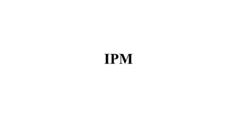 Ipm Integrated Pest Management Pptx