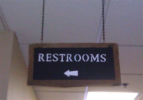 Elegant Reclaimed Wood Restroom Sign