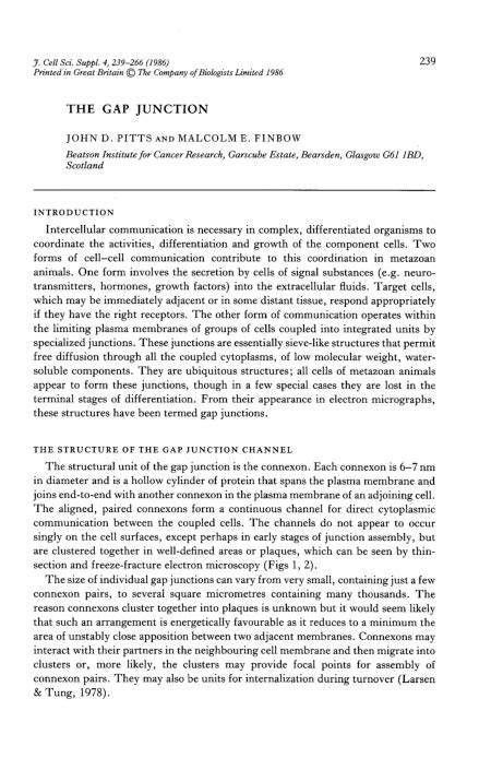 Pdf The Gap Junction