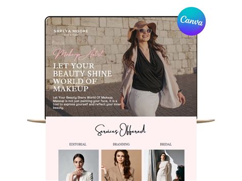 Beauty Make Up Canva Website The Plr Library