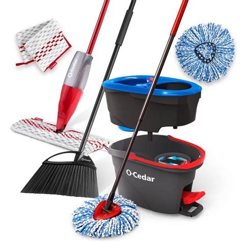 O Cedar Rinseclean Clean Water Spin Mop And Bucket System Mop Head Replacement Promist Max Spray