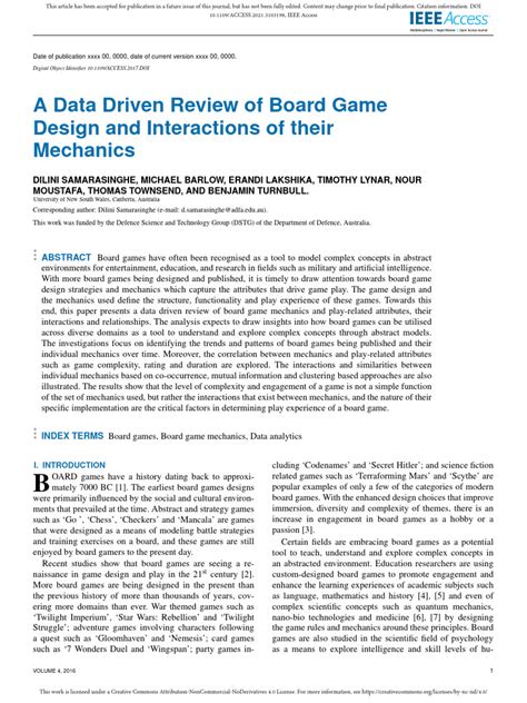 A Data Driven Review Of Board Game Design And Interactions Of Their
