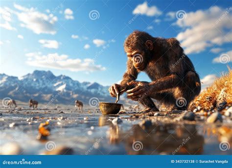 Human Evolution In The Cenozoic Era Royalty Free Stock Image