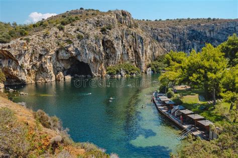 Lake Vouliagmeni In Vouliagmeni Greece Editorial Photo Image Of