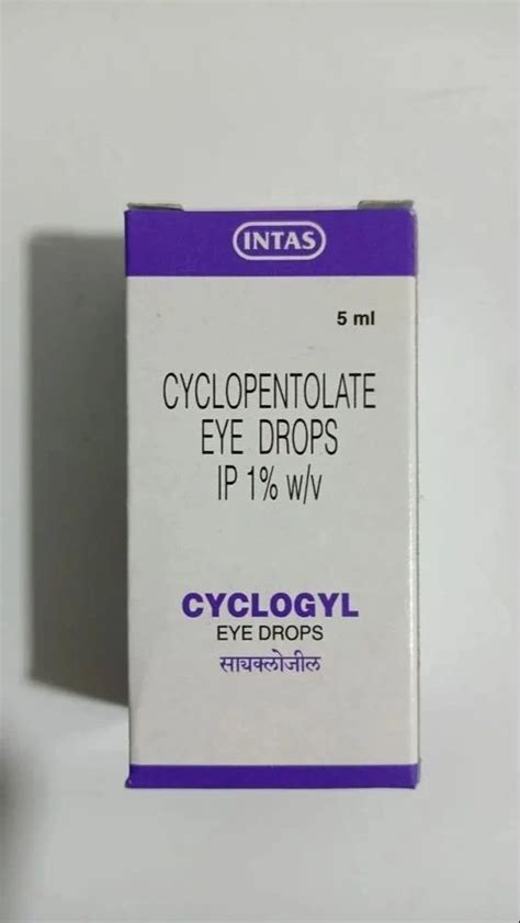 Cyclopentolate Eye Drop Cyclopentolate Hydrochloride Ophthalmic