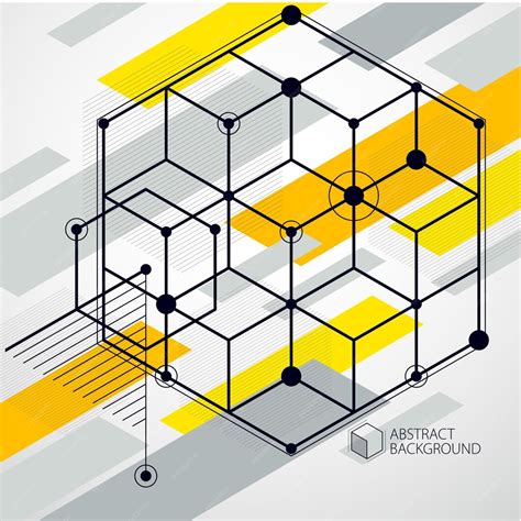 Premium Vector Engineering Technological Yellow Vector 3d Wallpaper