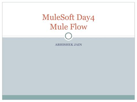 Mule Soft Muleflow Ppt