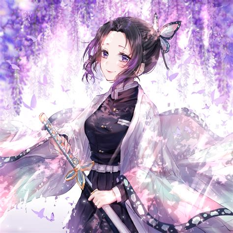 1080x1080 4k Shinobu Kochou Demon Slayer Fan Art 1080x1080 Resolution