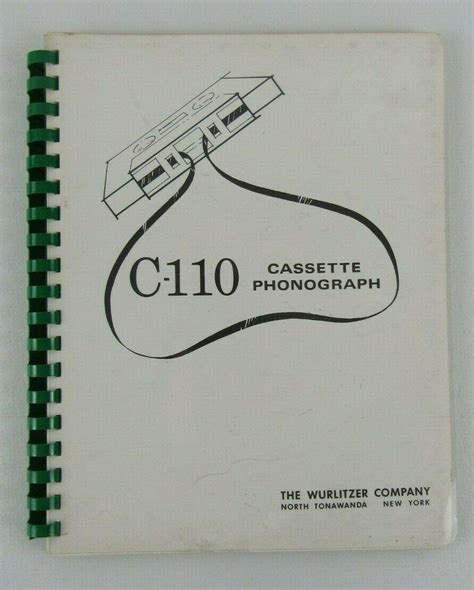 Original Wurlitzer Cassette Jukebox C 110 Operations Manual And Parts