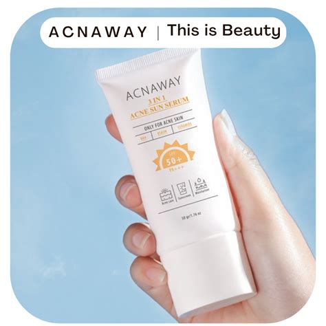 Jual Acnaway 3 In 1 Acne Sun Serum Sunscreen Serum With Spf For Acne