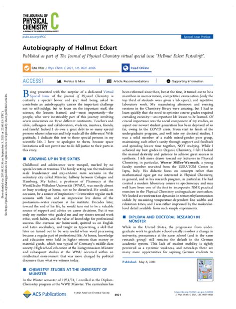 Pdf Autobiography Of Hellmut Eckert