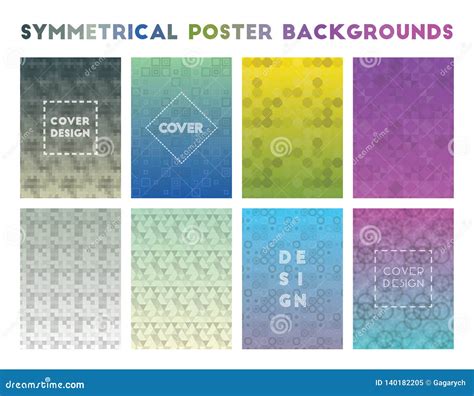 Symmetrical Poster Backgrounds Stock Vector Illustration Of Layout