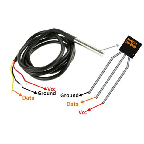Jual Kabel Sensor Suhu Waterproof Ds18b20 Panjang 1m Kota Bandung