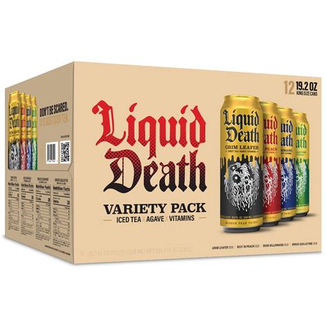 Liquid Death Iced Tea Variety 12 Pack 19 2 Oz Cans Grim