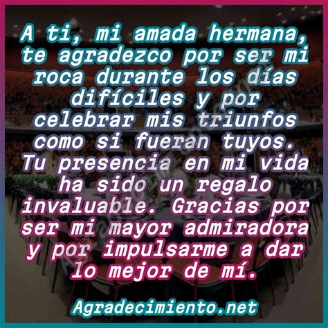 Agradecimiento De Graduación A Mi Hermana
