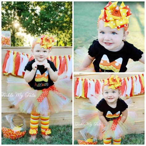 Candy Corn Cutie Halloween Tutu Outfit Candy Corn Birthday Outfit Candy Corn Halloween Pageant