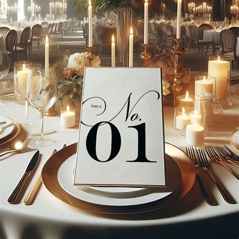 Classy Table Numbers Printable Wedding Table Numbers Printable Table