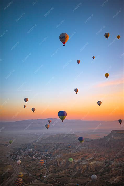 Hot Air Balloons In The Sky Sunset