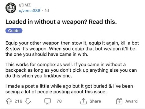fix the gun spawn bug you stupid assholes r dmz