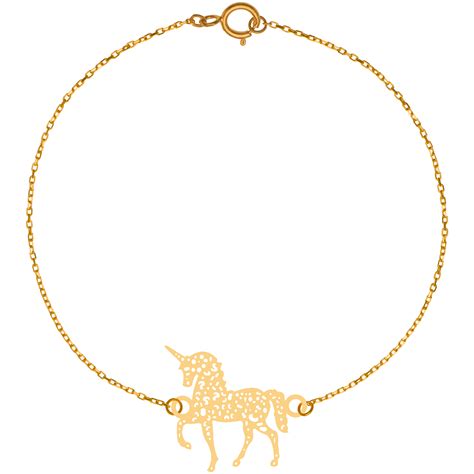 قیمت و خرید دستبند طلا 18 عیار زنانه کرابو طرح یونیکورن مدل Kr101885