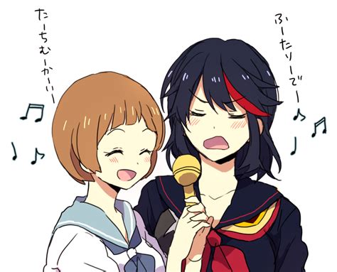 Matoi Ryuuko Senketsu And Mankanshoku Mako Kill La Kill Drawn By