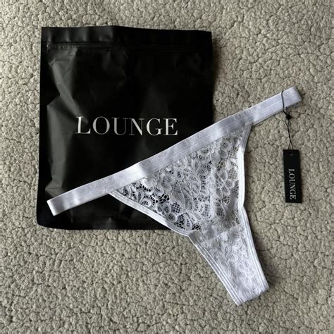 Lounge Underwear White Balcony Thong Lounge Depop