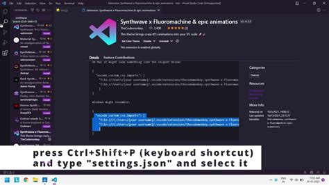 Customizing Vs Code Appearance Synthwave X Fluoromachine And Epic Animations Youtube