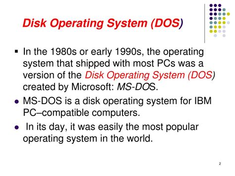 ppt chapter 5 disk operating system ms dos powerpoint