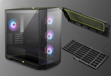 Msi Mag Pano M100r Pz Black Micro Atx Gaming Case