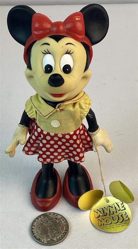Lot Vintage 1970s Walt Disney Productions Minnie Mouse Doll W Tag