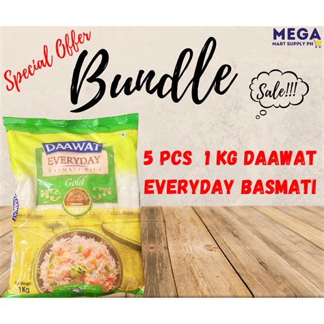 Daawat Everyday Gold Premium Basmati Rice 5 Pack 1kg Bundle Shopee