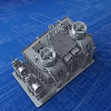 196 Royal Navy Tribal Class Twin Barrel Steam Capstan Assembly Micro