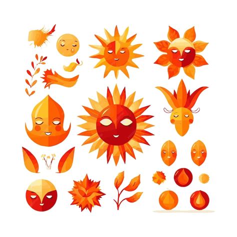 Premium Vector Sun Element Illustration Design Isolated White Background