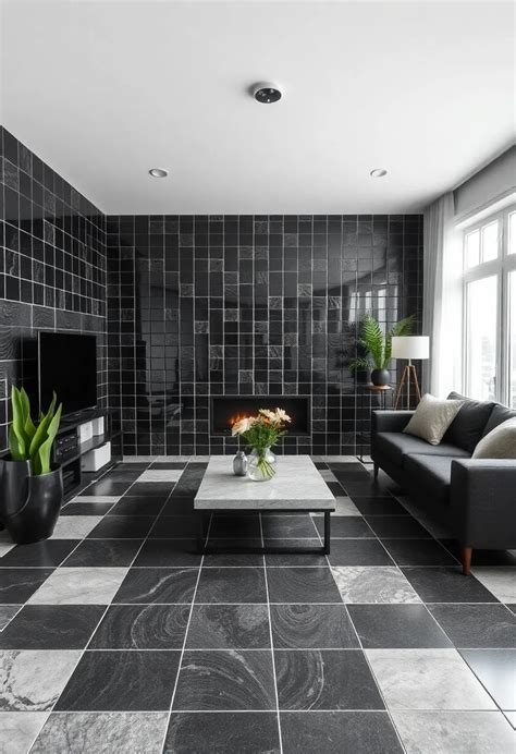 27 Black Tile Living Room Ideas That Feel Sleek And Modern Room Waves