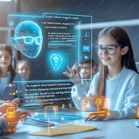 Advanced Classroom With Vr Educational Tools Premium Ai Generated Image