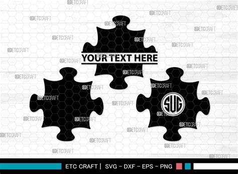 Puzzle Monogram Puzzle Piece Silhouette Graphic By Pixel Elites