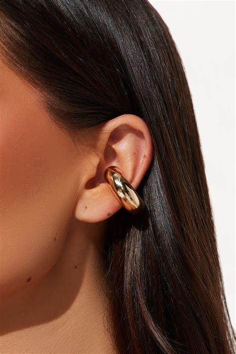 City Girl Sleek 2 Piece Ear Cuff Set Gold Fashion Nova
