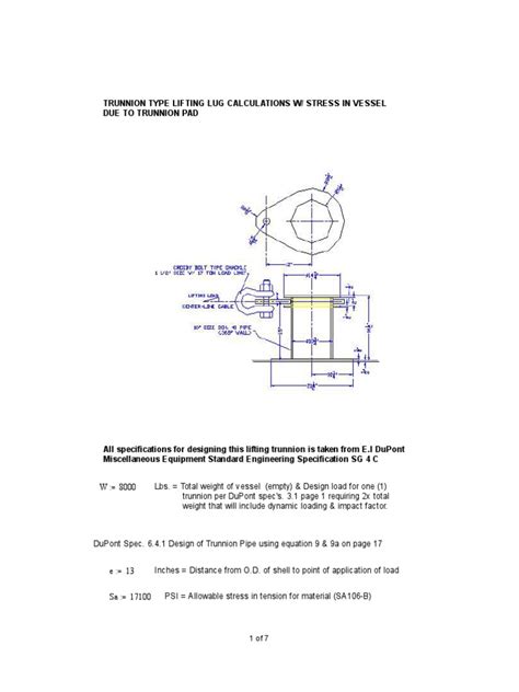 Trunnion Calculation Pdf Pdf Latin Script