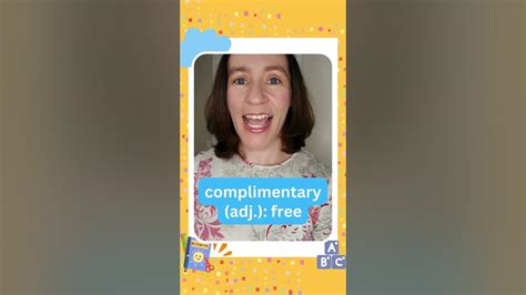 Compliment Complement Complimentary Complementary Youtube